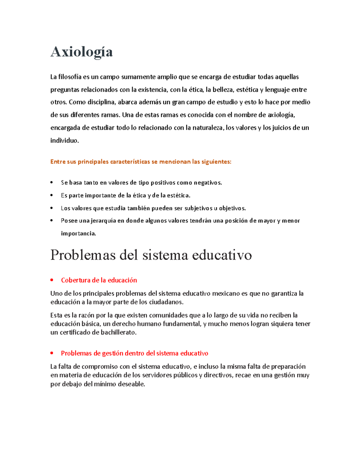 Axiología - Axiología La filosofía es un campo sumamente amplio que se ...