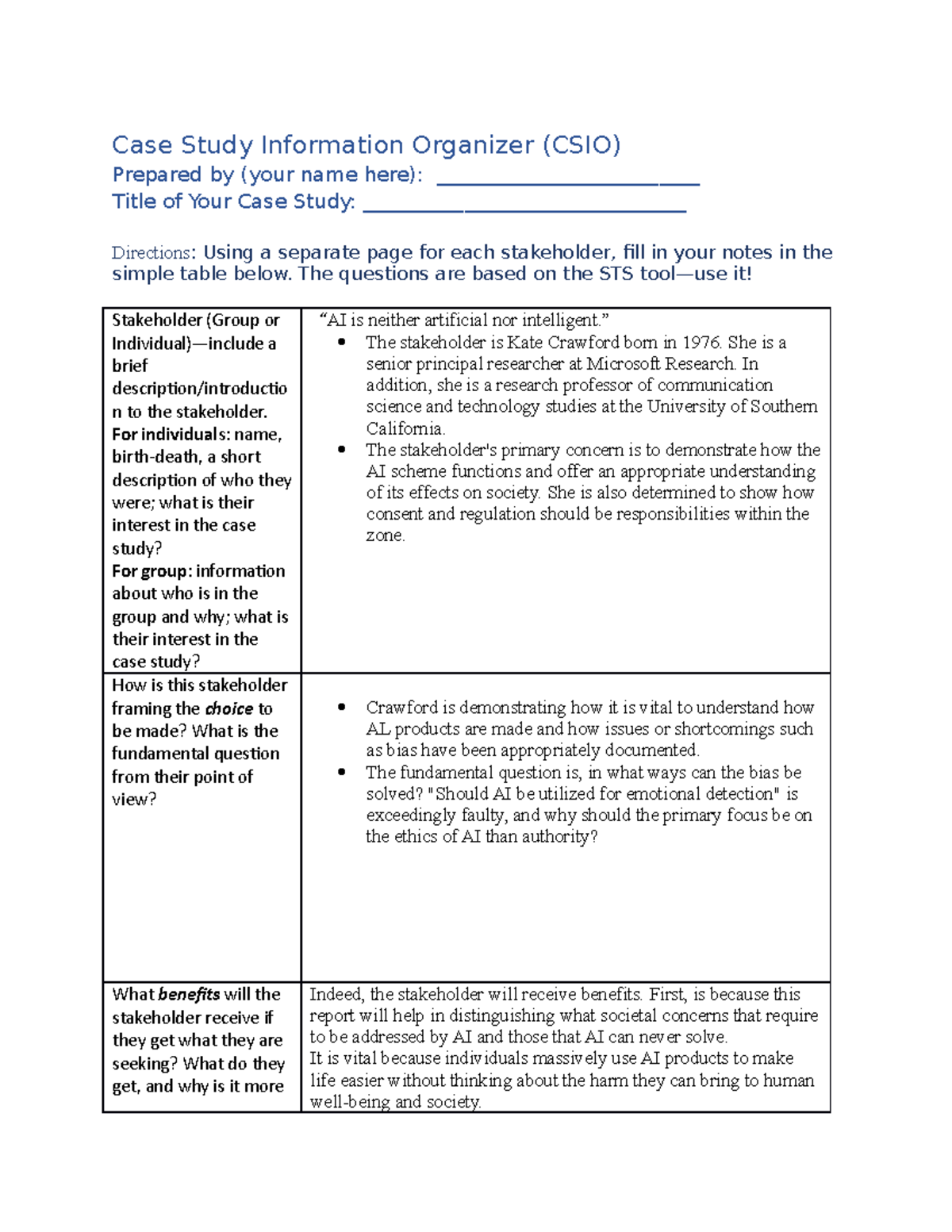 CSIO - describes the CISCO requirements of a company. - Case Study ...