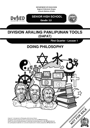 Philosophy-module 7 - Introduction to the Philosophy of the Human ...