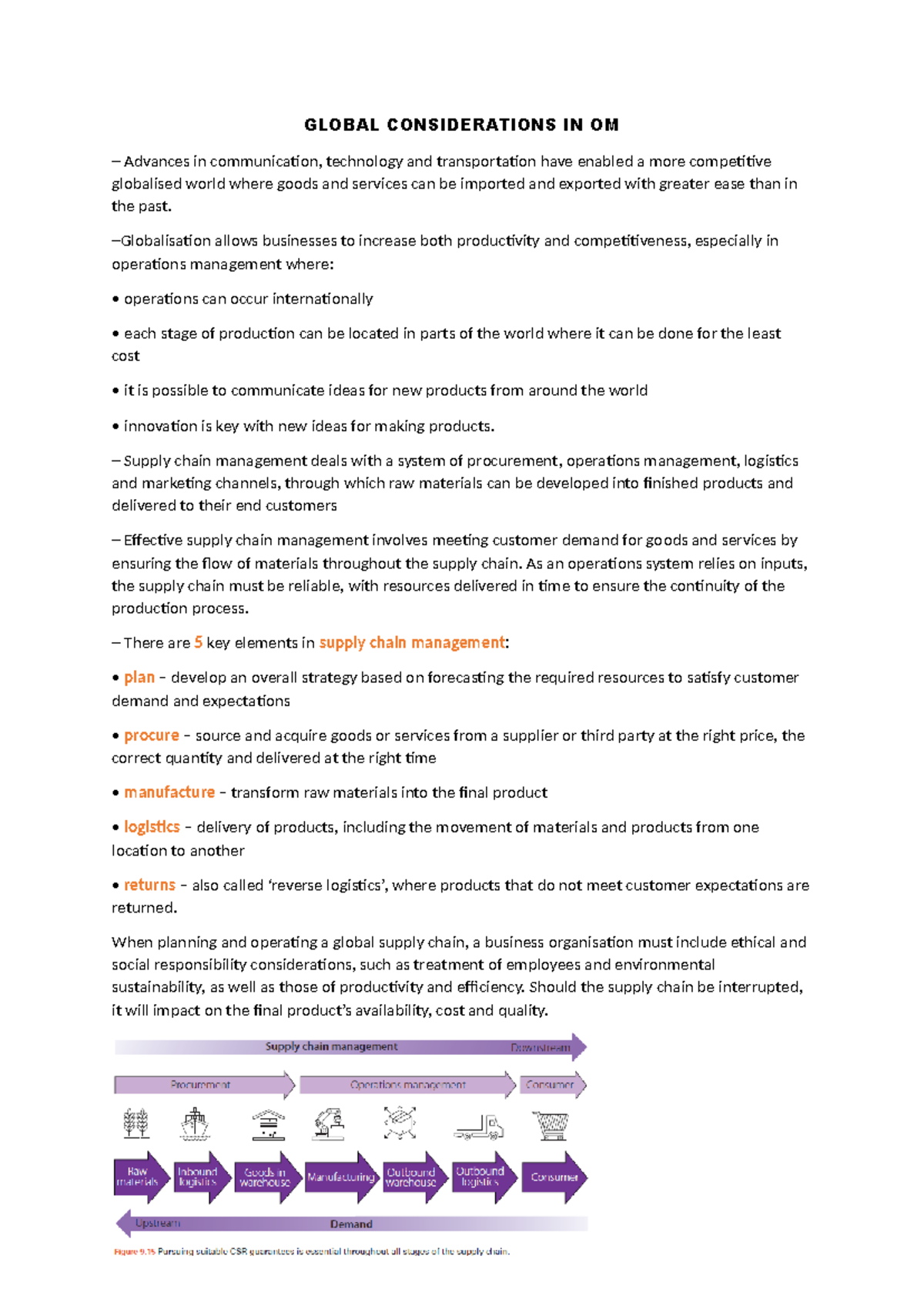 Global consideration in OM Notes - GLOBAL CONSIDERATIONS IN OM ...