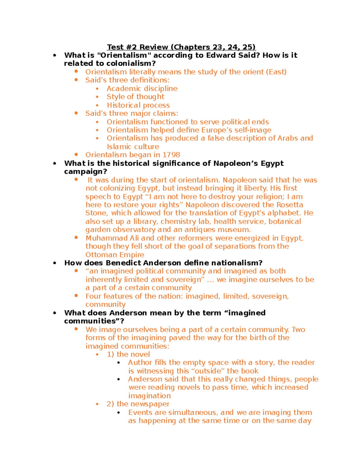 Hist 262 Test 2 review - Dr. Can Bahadır Yüce - Test #2 Review ...