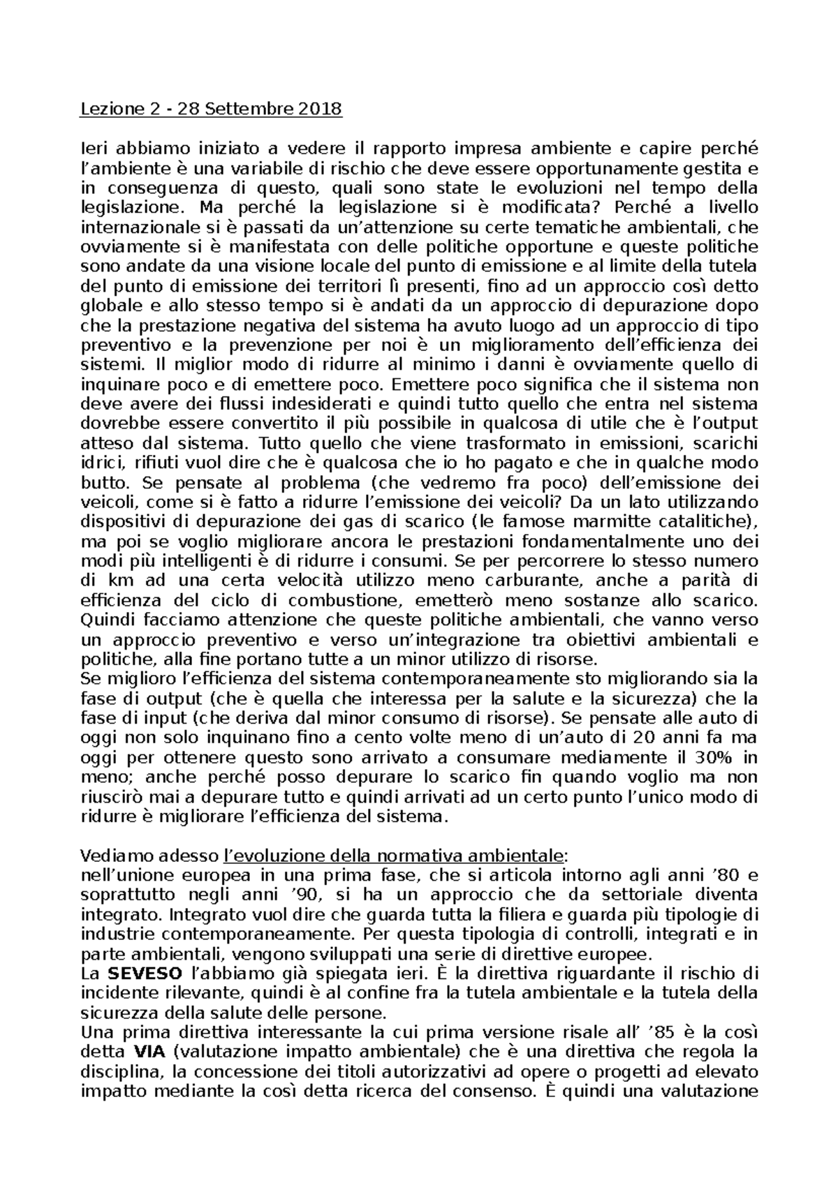 GASP Lezione 2 - 28 09 2018 - Lezione 2 - 28 Settembre 2018 Ieri ...