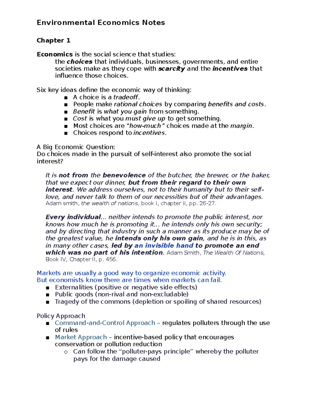 ECON2100 Test 1 Notes - All of the lecture slides are in a word ...