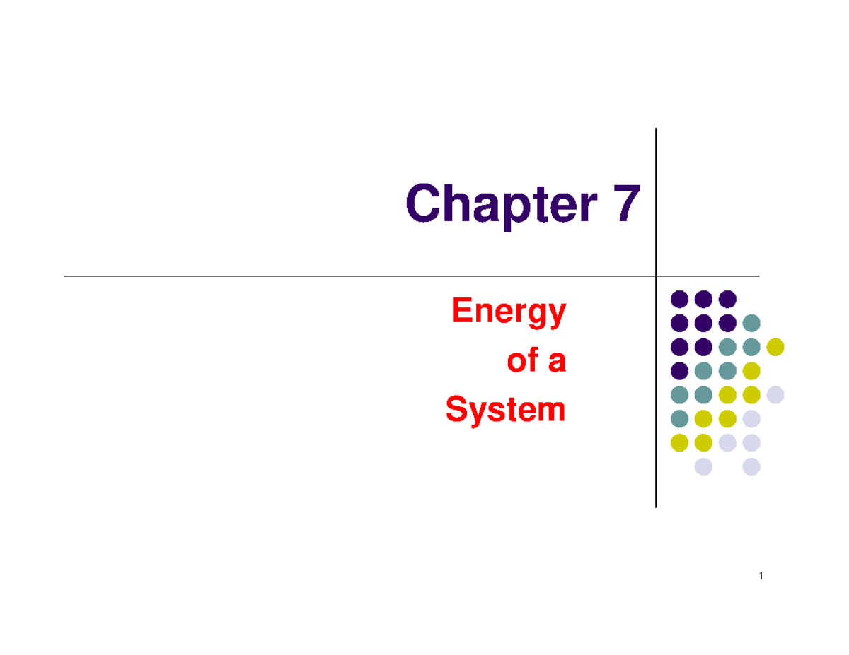 Chapter 7 RL - Phy1 - Chapter 7 Energy of a System Introduction to ...