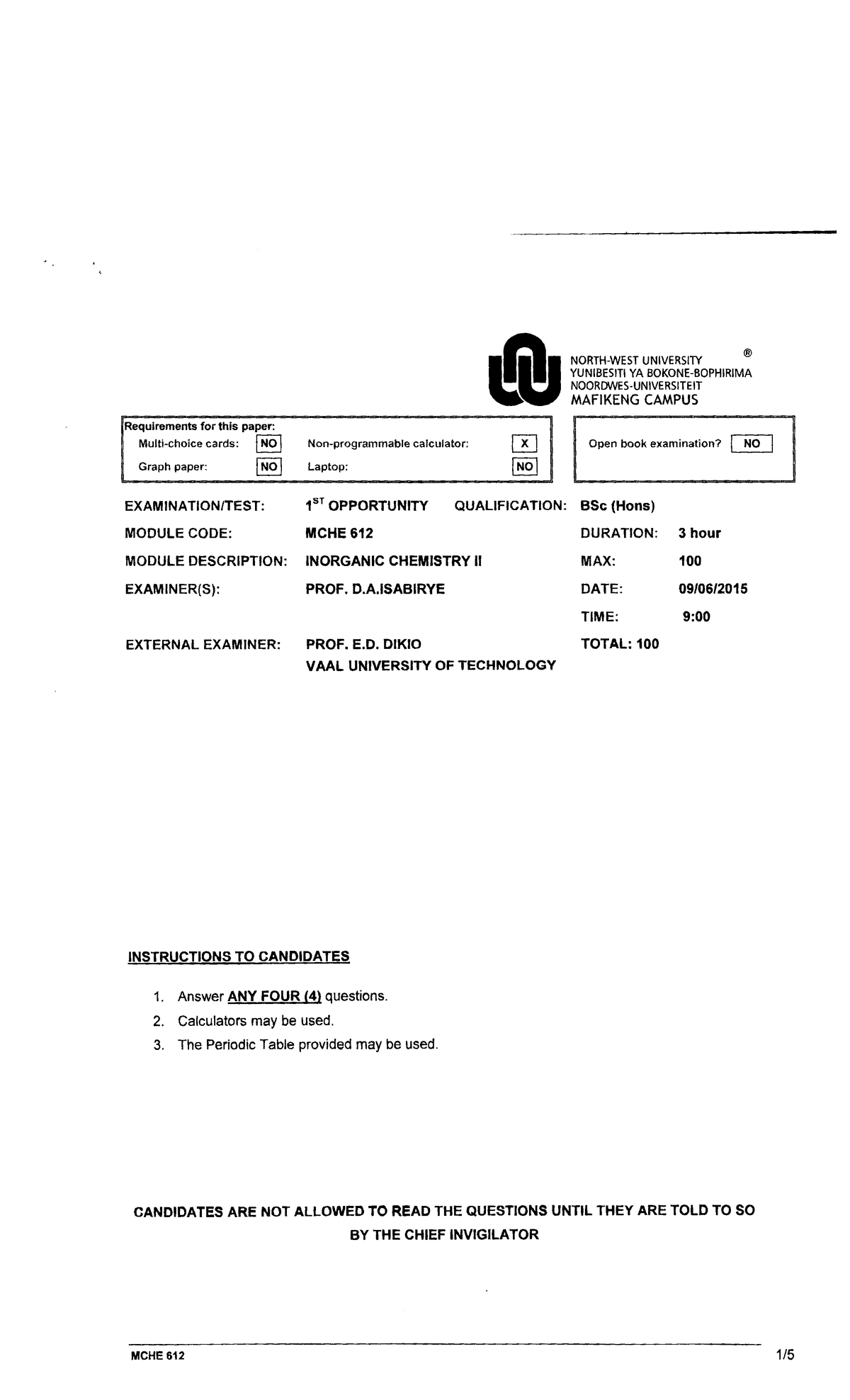 Exam June 2015, questions - Requirements for this paper: cards: Graph ...