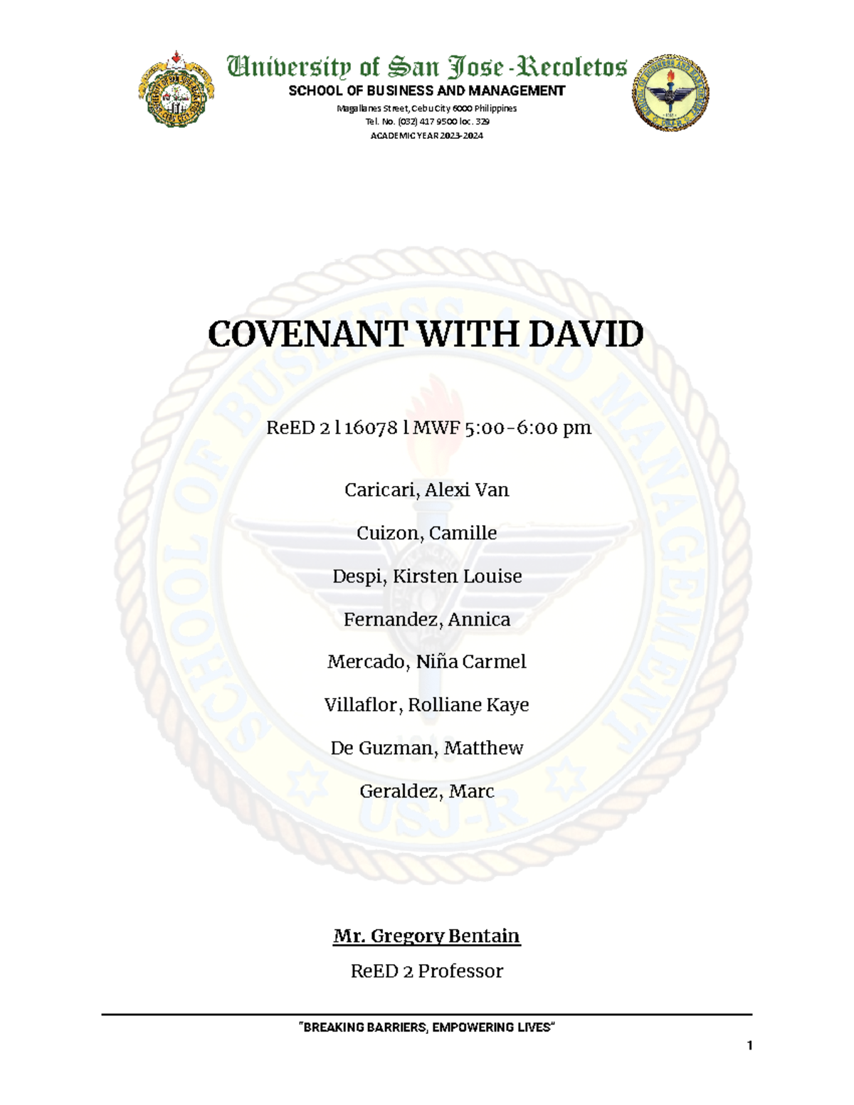 Covenant-WITH- David - Magallanes Street, Cebu City 6000 Philippines ...