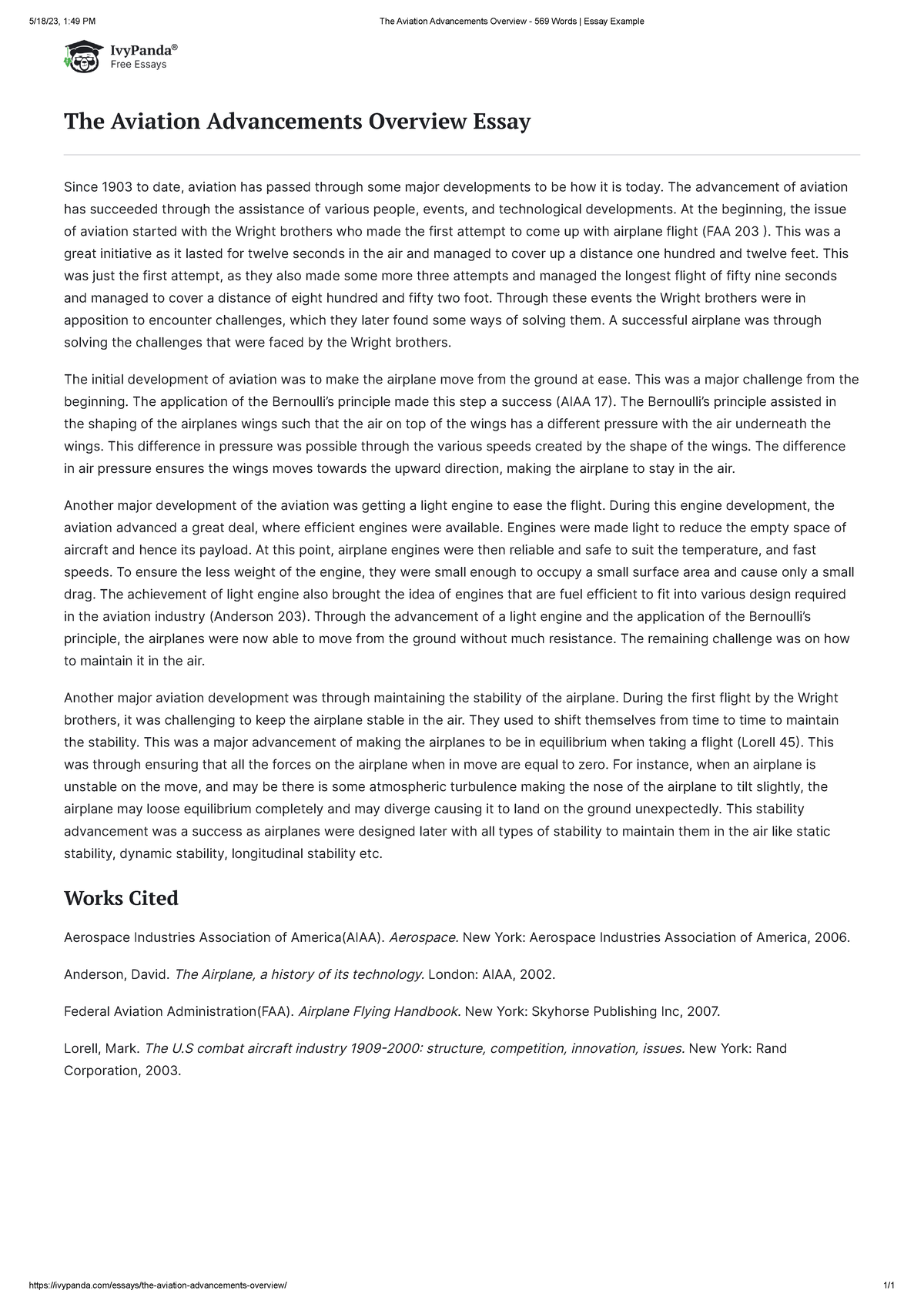 Rtyu - lecture notes - 5/18/23, 1:49 PM The Aviation Advancements ...