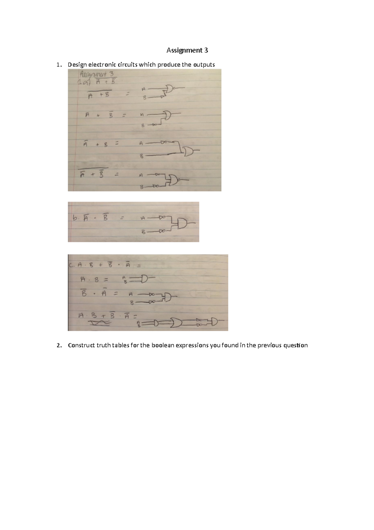 ENGR121 Assignment 3 - Assignment 3 Design electronic circuits which ...