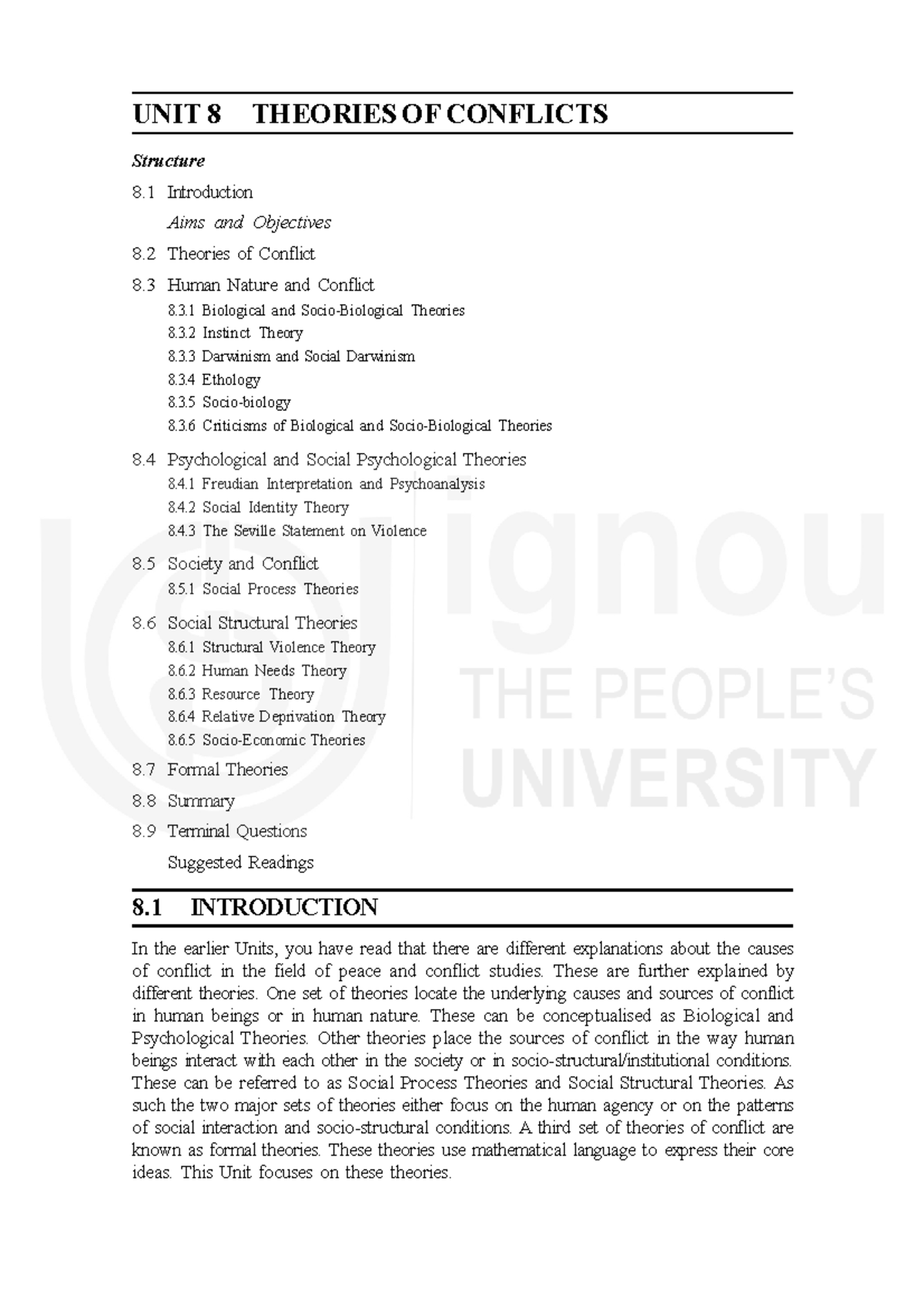 Unit-8 - Notes of themes in conflict building by ignou - UNIT 8 ...