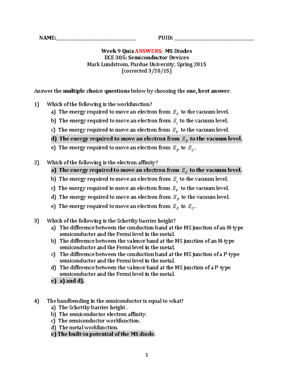 Week9Quiz Answers 2 S15 - 1 NAME ...