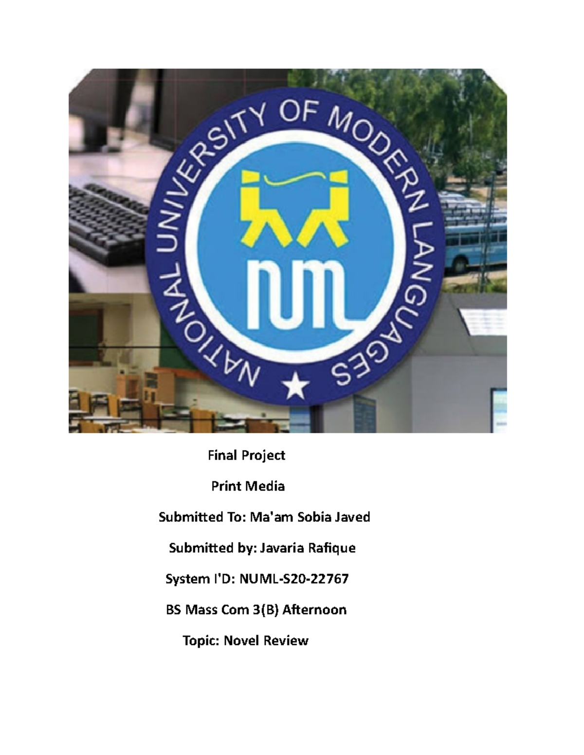 Final Project-WPS Office - Final Project Print Media Submitted To: Ma ...