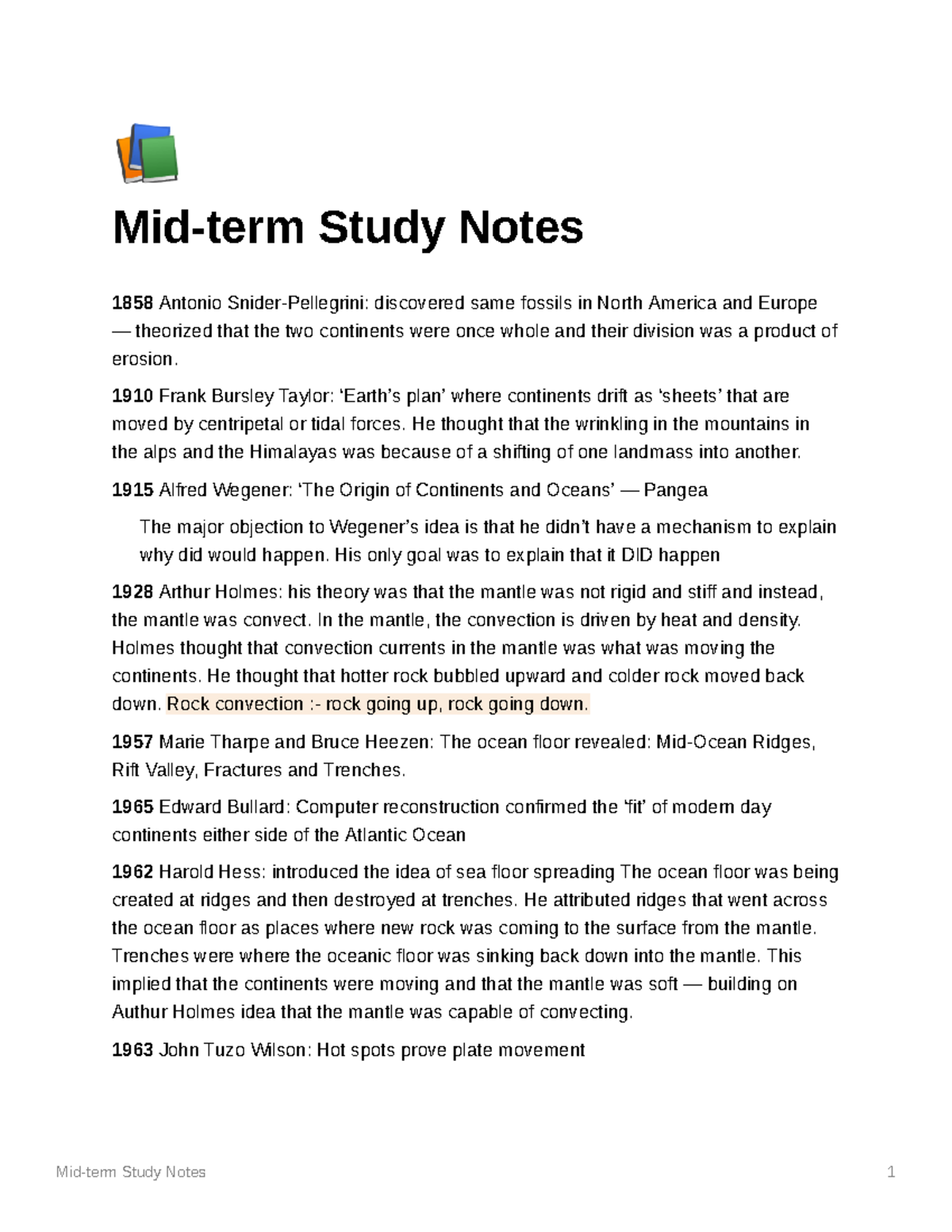 Mid-term Study Notes - 📚 Mid-term Study Notes 1858 Antonio Snider ...