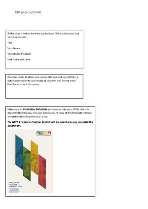 GTPA Unit and lesson plan templates - SEQUENCE OF TEACHING AND LEARNING ...