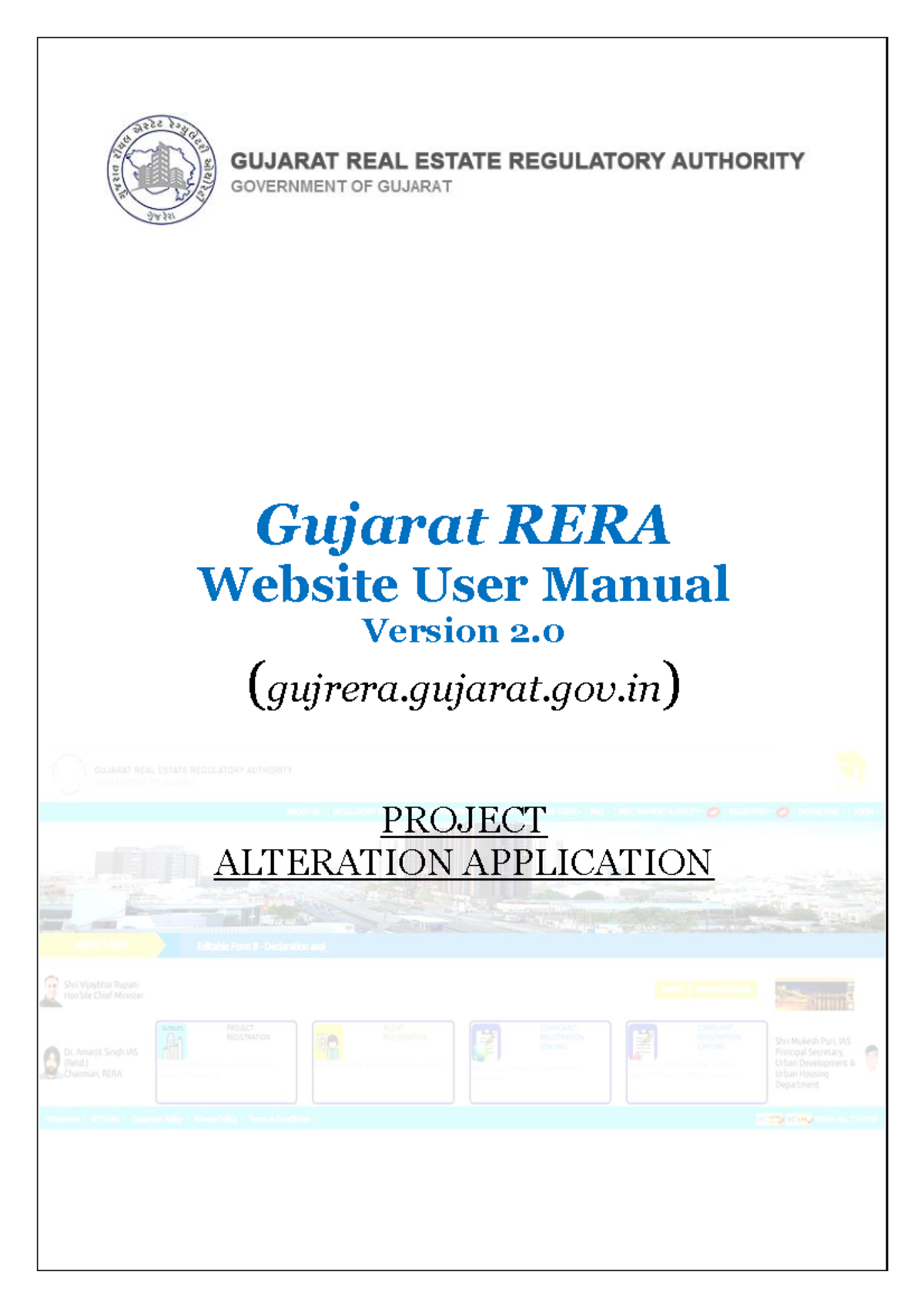 User Manual Alteration Application v1 - Gujarat RERA Website User ...