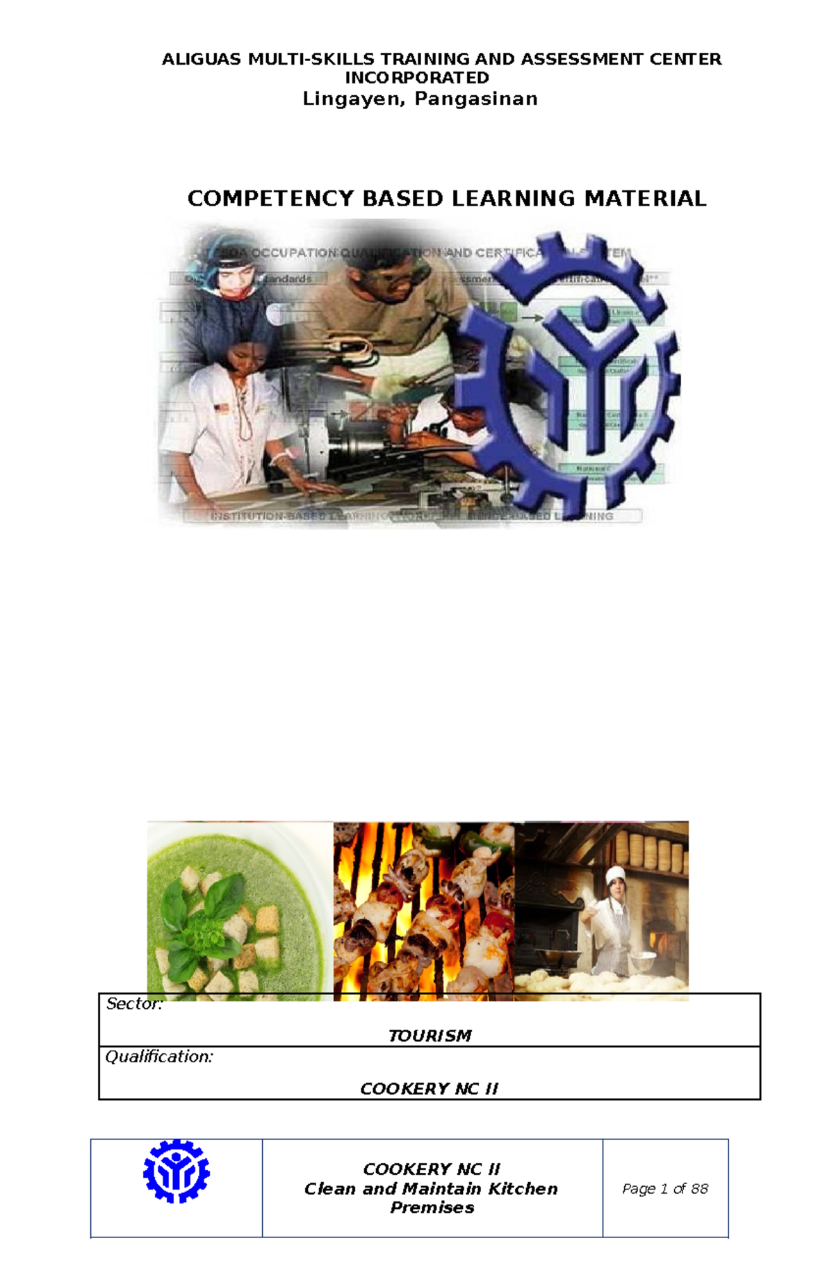 1. Clean and Maintain Kitchen Premises - ALIGUAS MULTI-SKILLS TRAINING ...