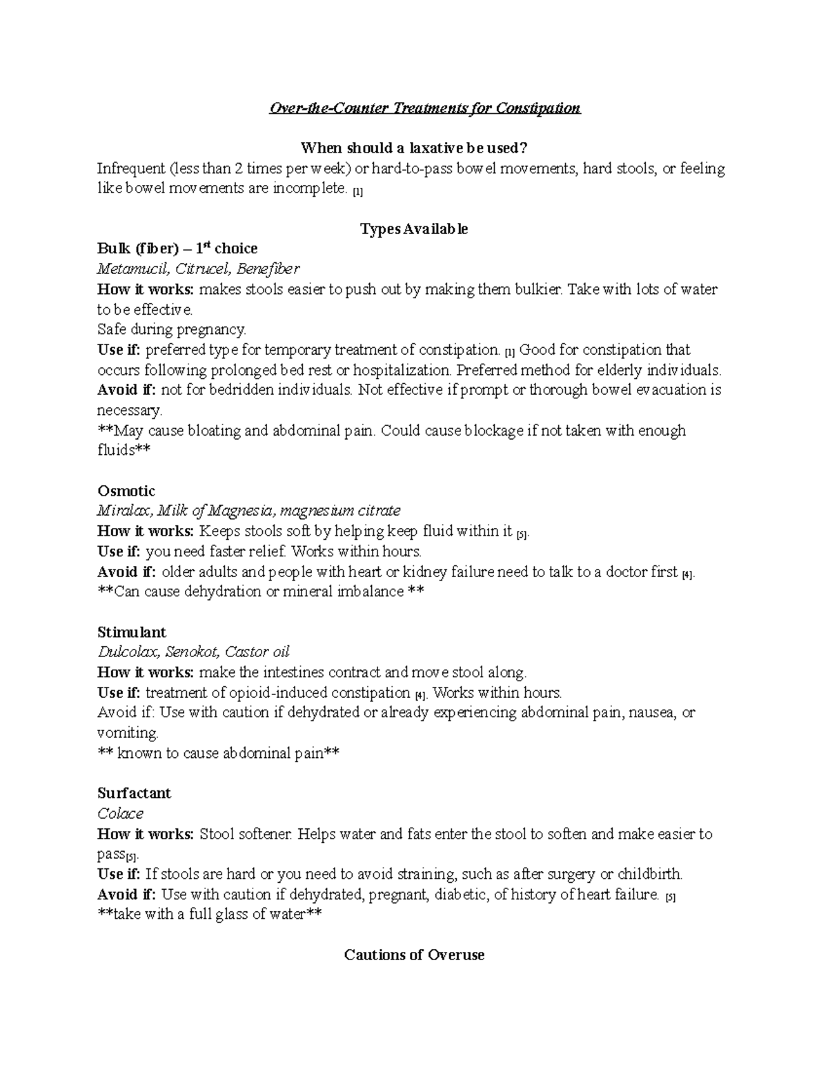 Week seven homework assignment - Over-the-Counter Treatments for ...