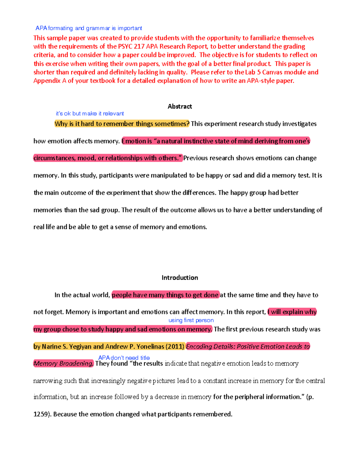 217 Lab 5 Sample Paper 2022 - This sample paper was created to provide ...