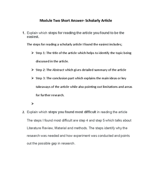 SNHU 107 Module 3 Assignment - SNHU 107 Module Three Activity Part 1 ...