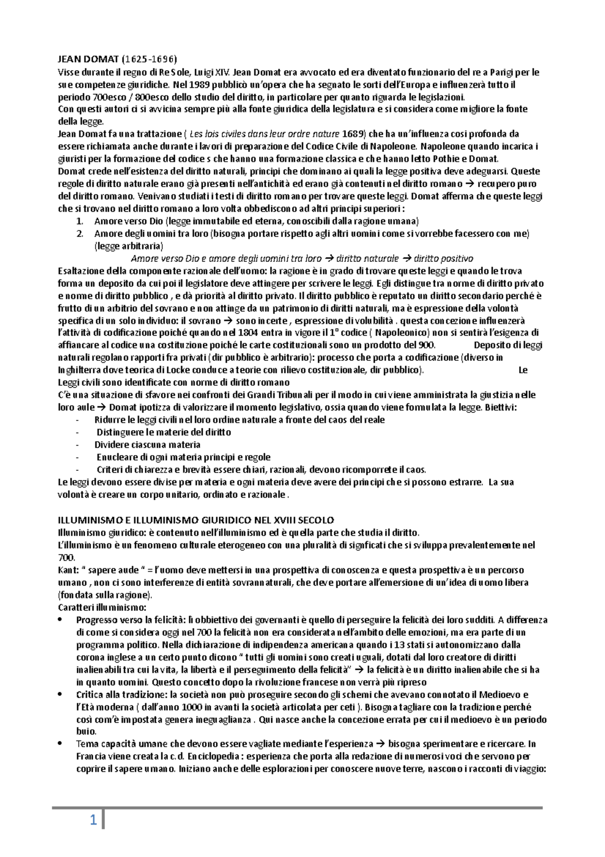 Sde esame - riassunto libro "History and Law Encounters" - JEAN DOMAT ...