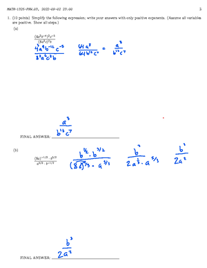 MATH 1325 - Applied Calculus - Lecture 27-11. reminder 1) SxdX: n+c,nf ...