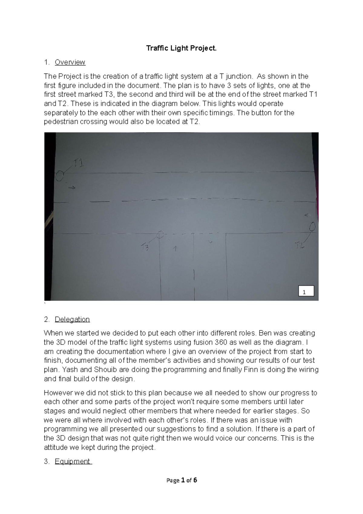 Traffic light documentation - Traffic Light Project. 1. Overview The ...