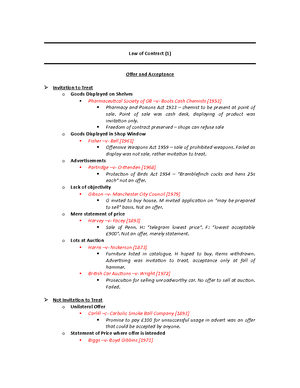 Consideration and intention - Consideration Rationale for Consideration An offer and acceptance ...