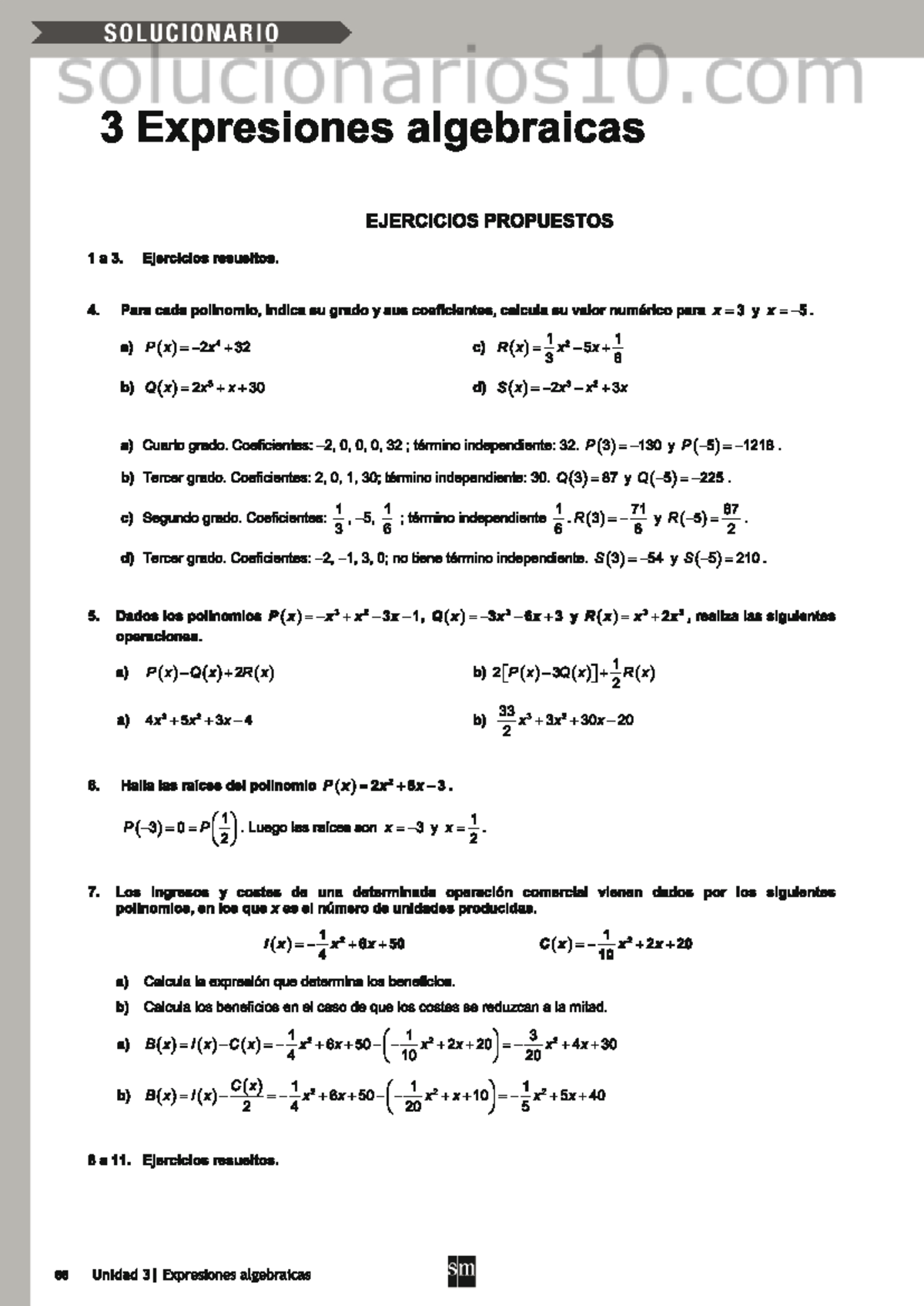 Tema 3 Expresiones algebraicas - Álgebra I Álgebra II - Studocu