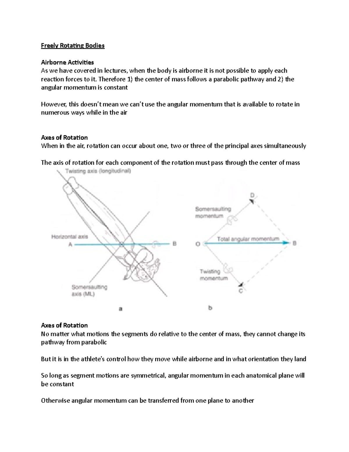 Freely Rotating Bodies - Freely Rotating Bodies Airborne Activities As ...