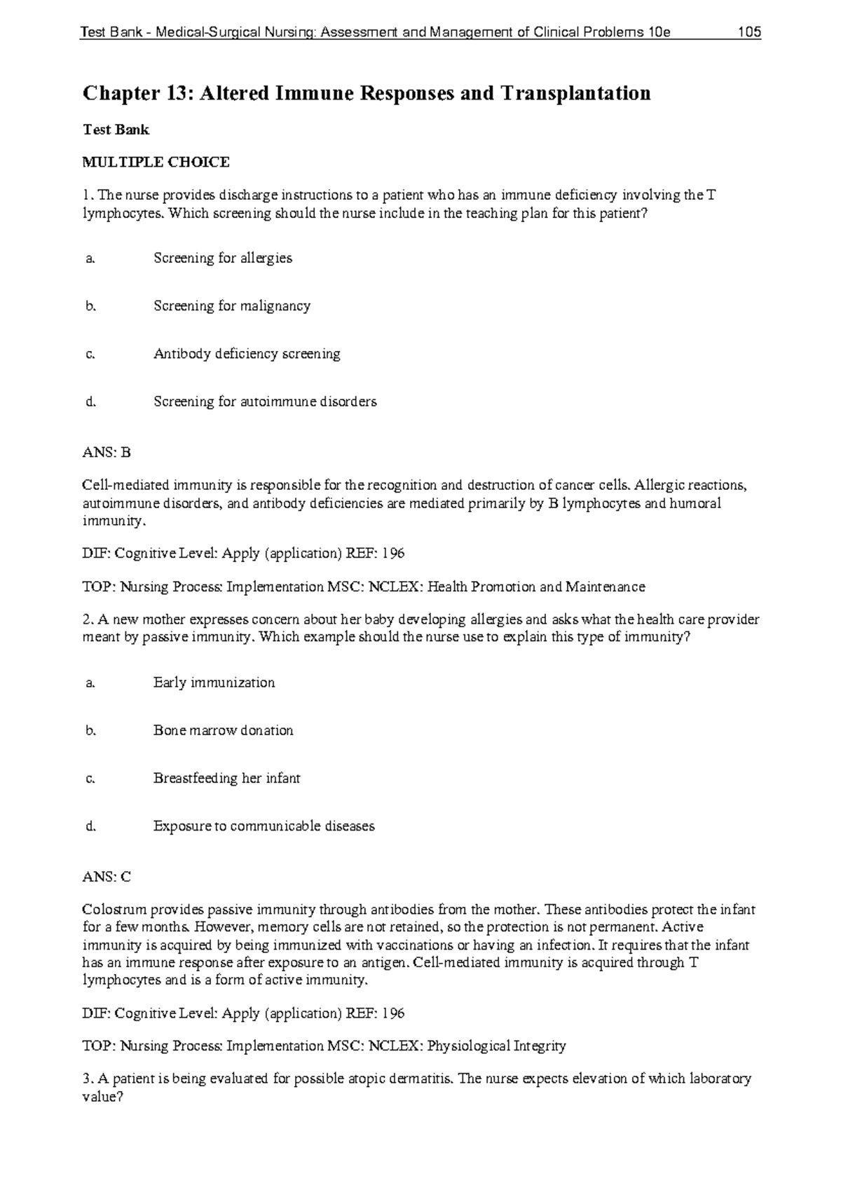 Chapter 13 Altered Immune Responses and Transplantation - Chapter 13 ...