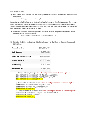 Mcgraw hill ch 6 - quiz 6 - Mcgraw Chapter 6 1) What is the first of ...
