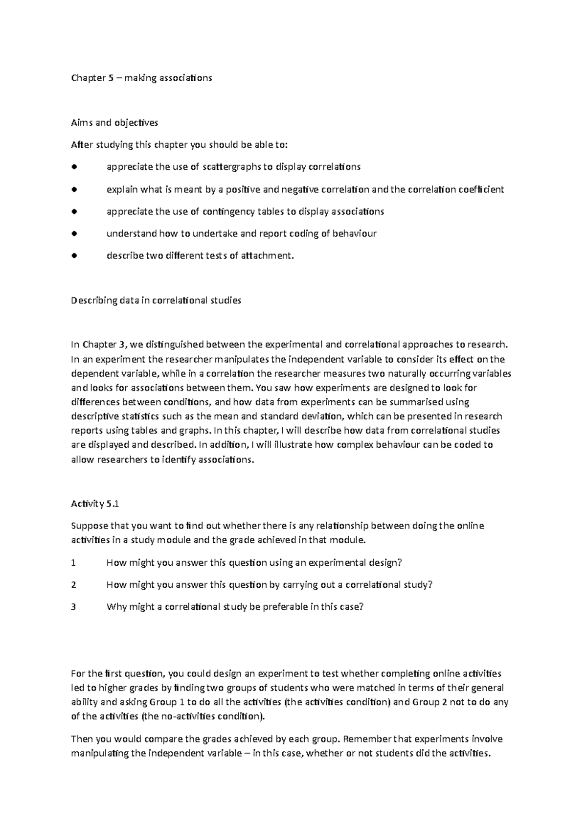 Chapter 5 - 1 - in depth notes on the investigating methods textbook on ...