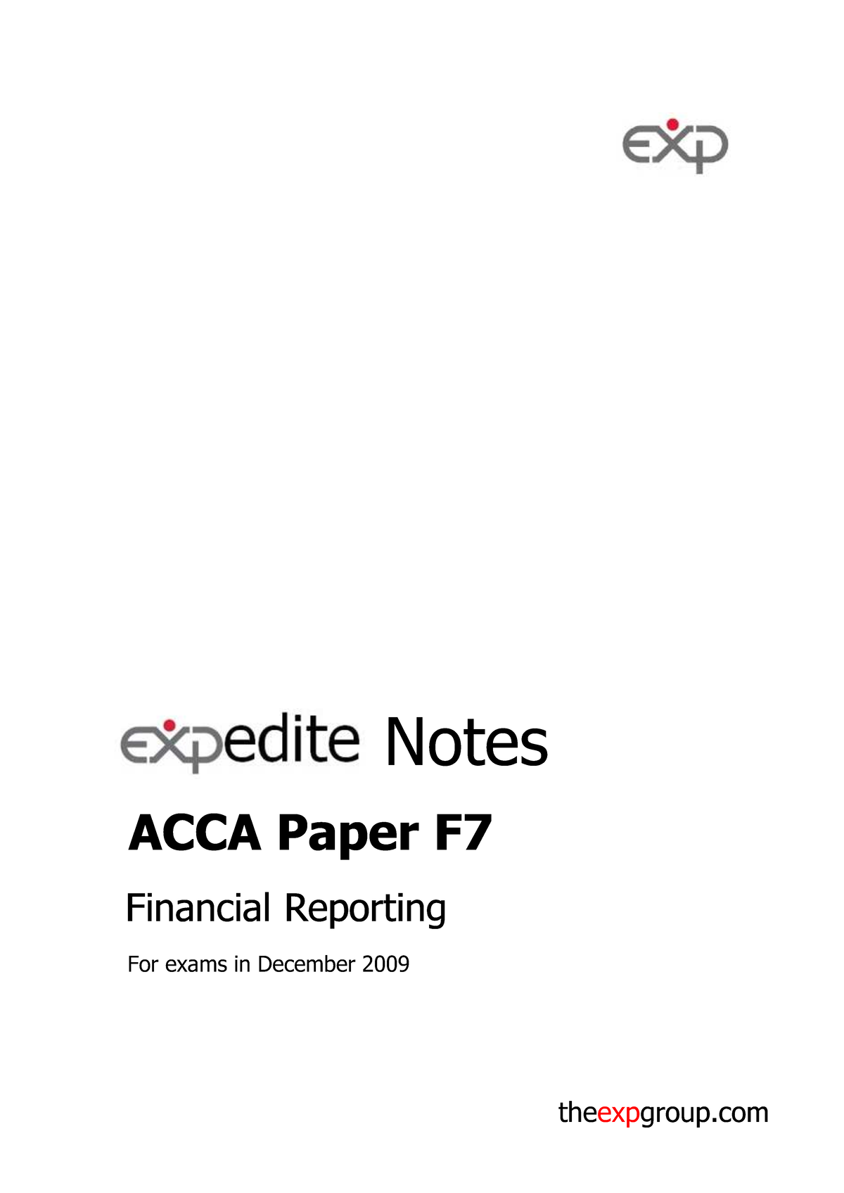 ACCA Paper F7 Financial Reporting - ACCA Paper F7 ACCA Paper F ...