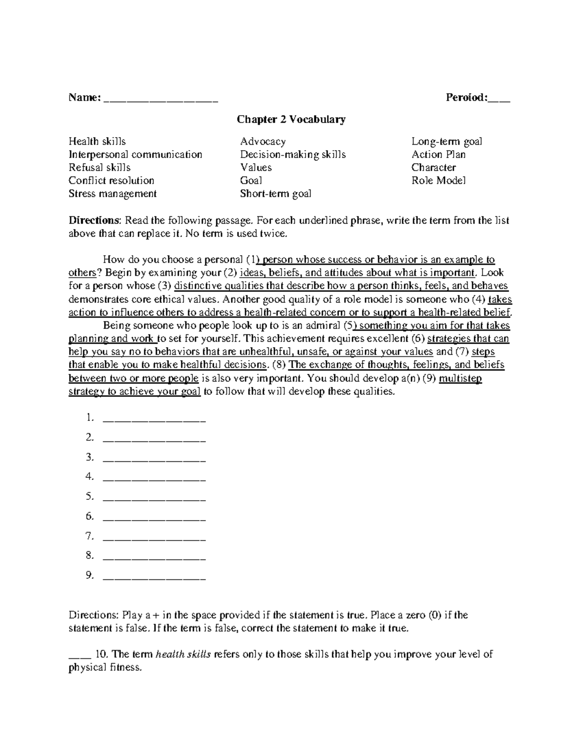 Chapter 2 Vocabulary PDF-1 - Name: ____________________ Peroiod ...