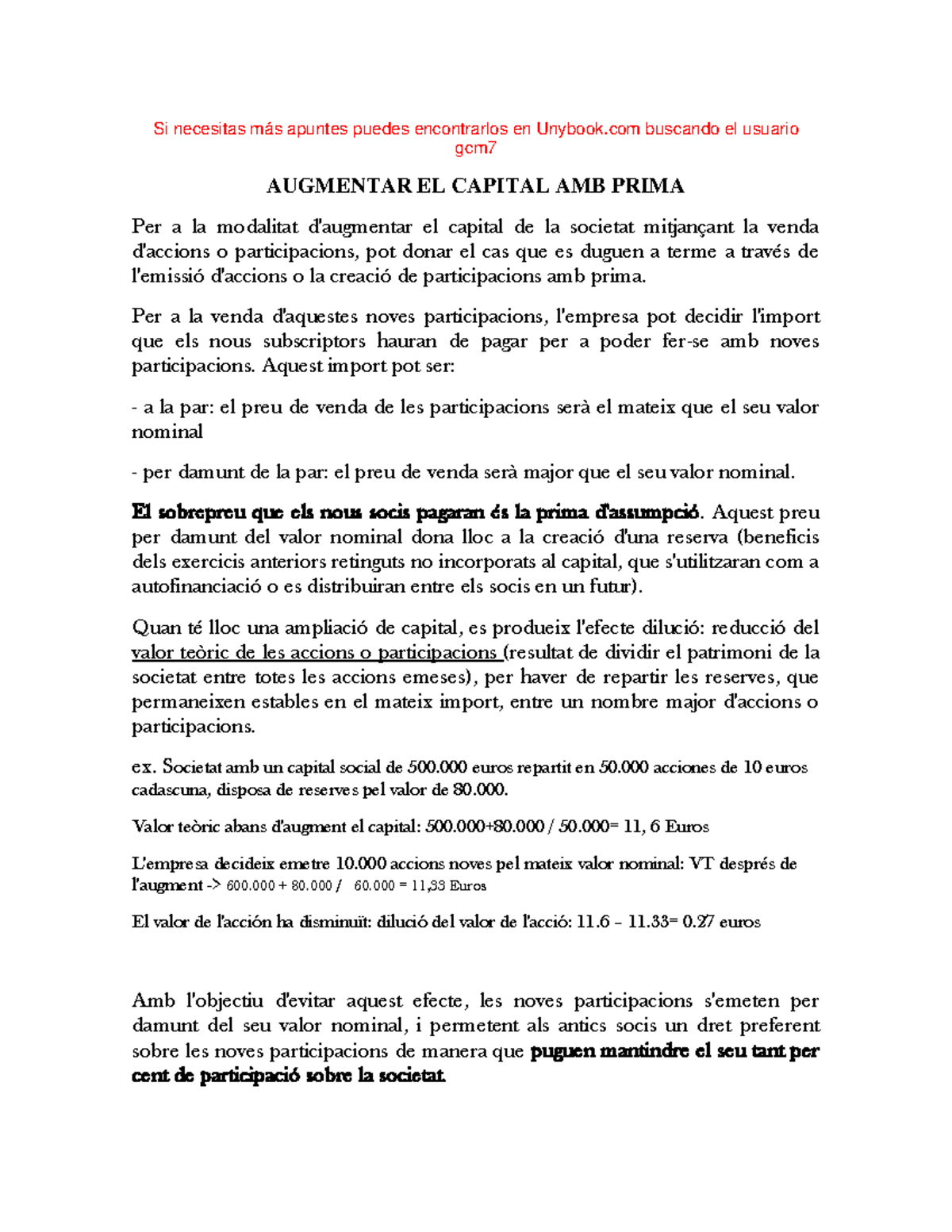 AUGMENT CAPITAL MERCANTIL I - Si necesitas apuntes puedes encontrarlos ...