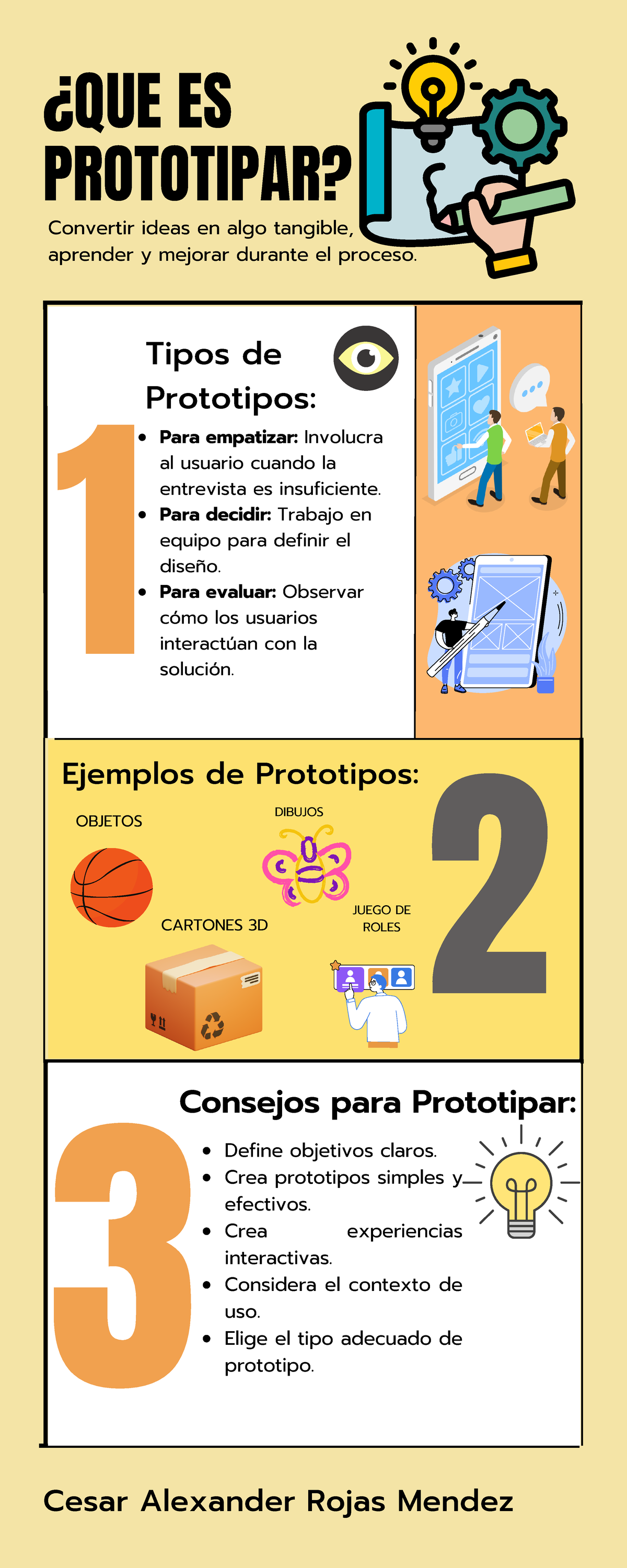 Infografia - 23434343434 - ¿QUE ES PROTOTIPAR? 1 ####### Para empatizar: Involucra ####### al ...
