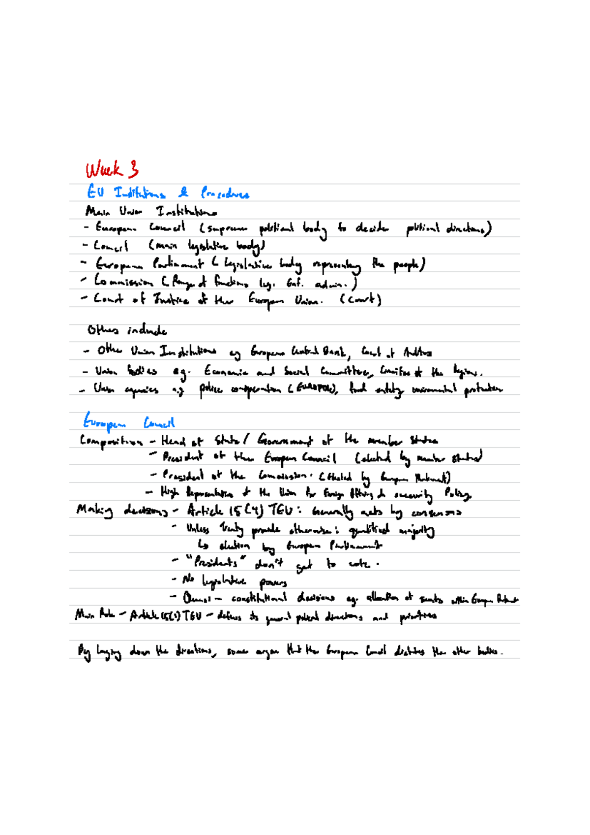 1 note - Part of my notes - European Union - Studocu