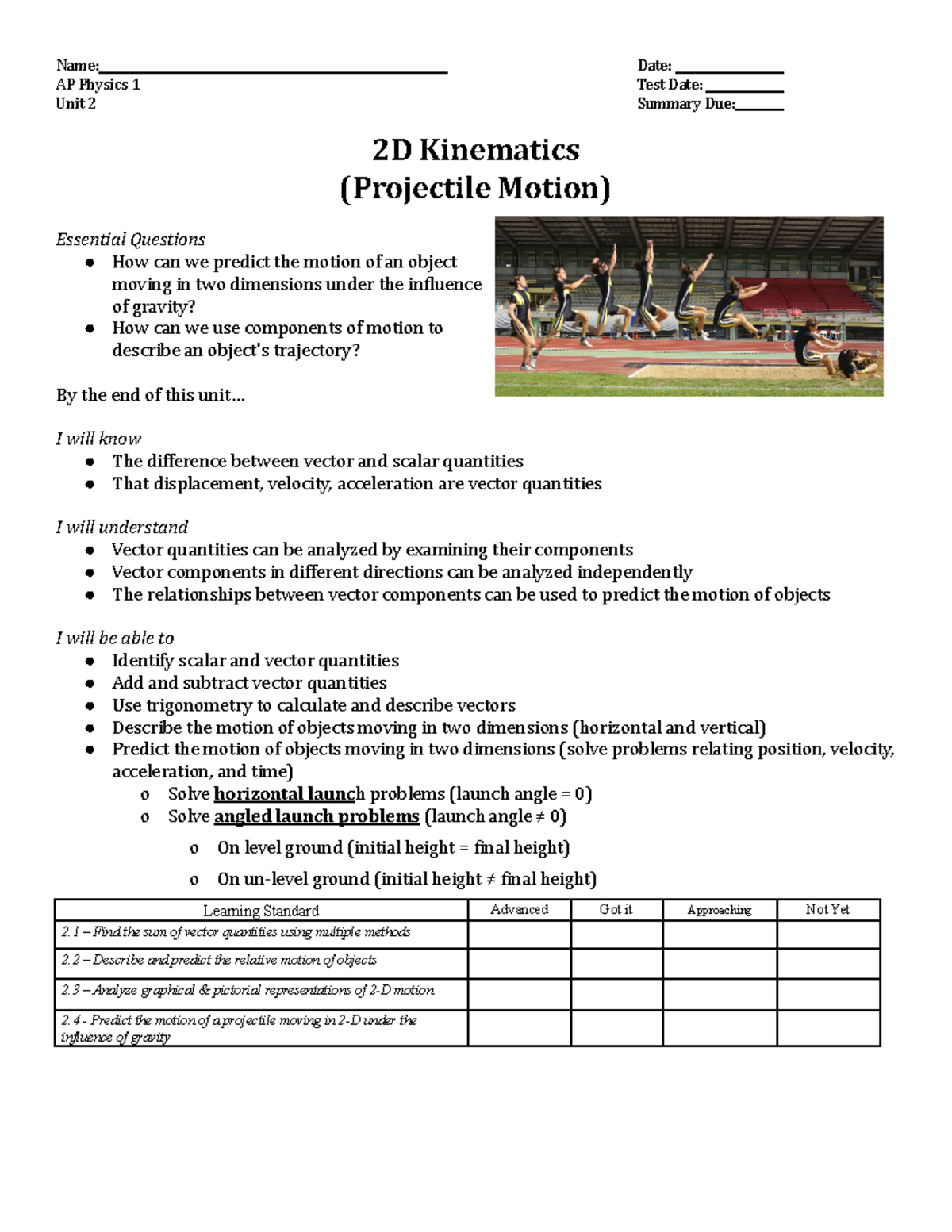 AP1.02.2DKinematics - Google Docs23 - Name: Date: AP Physics 1 Test ...