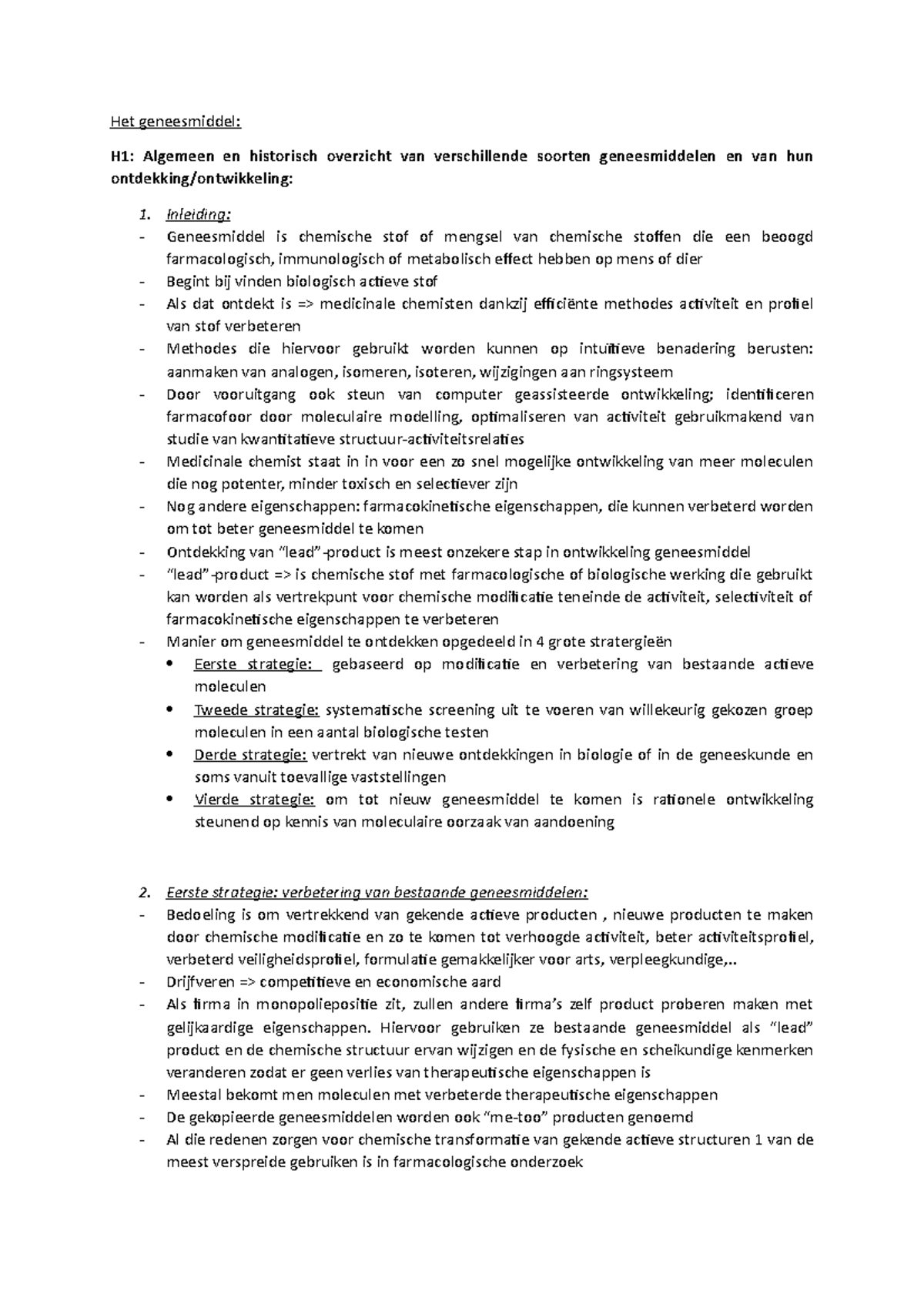 Het geneesmiddel samenvatting - Het geneesmiddel: H1: Algemeen en ...