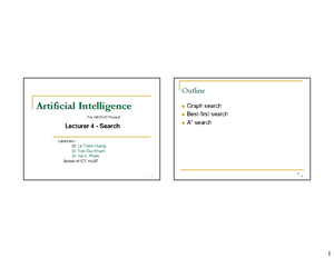 Lecture 3 Basic search algorithms - 1 Artificial Intelligence Lecturers : Dr Thanh - Studocu