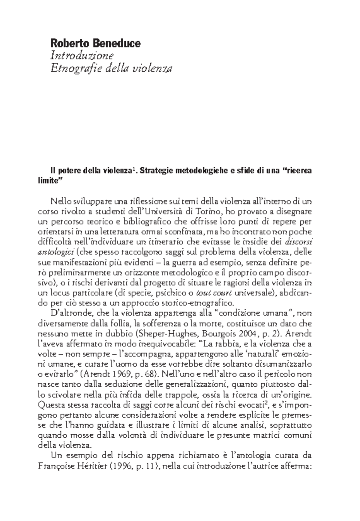 Introduzione etnografie della violenza roberto beneduce - Roberto ...