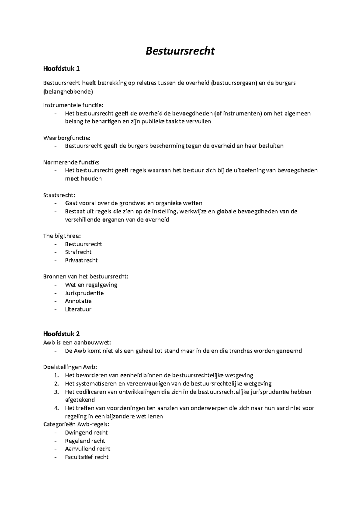Bestuursrecht inholland rotterdam jaar 1 leerjaar 20/21 - Bestuursrecht ...