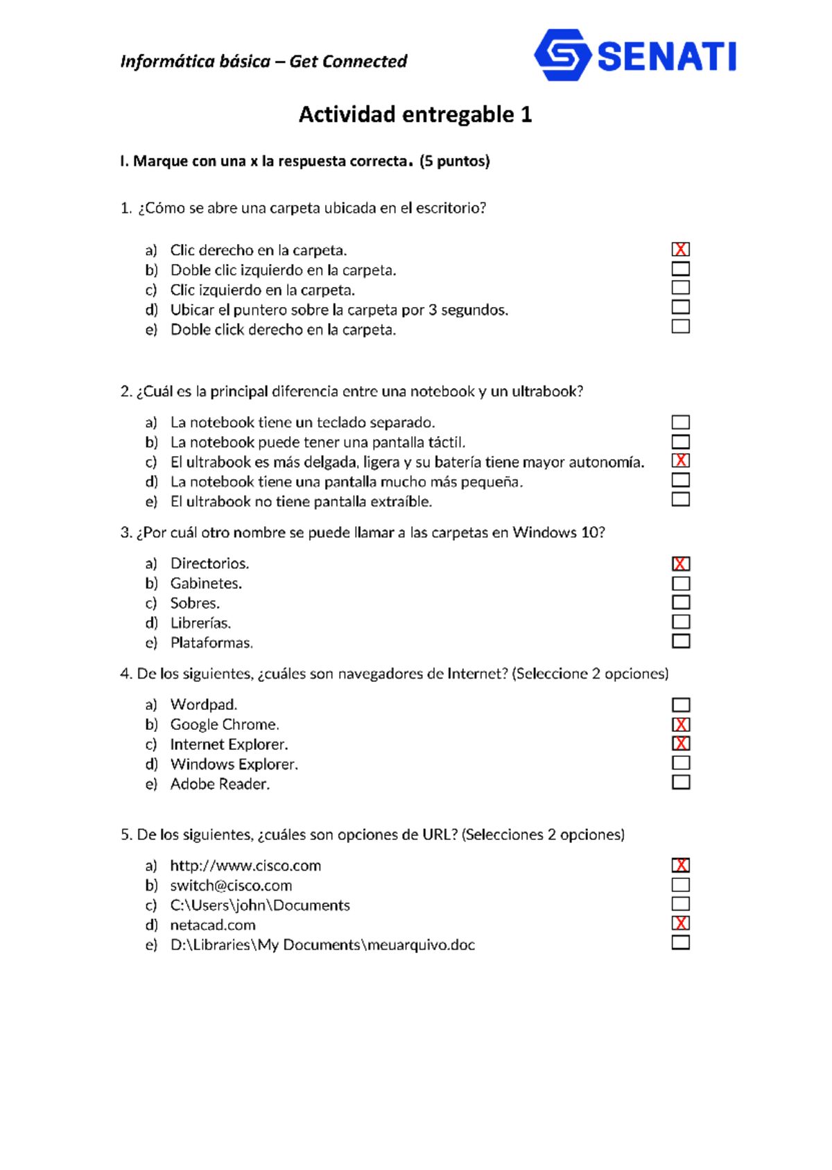 I.B Actividad Entregable 1 - Informática básica Get Connected S SENATI Actividad entregable 1 I ...