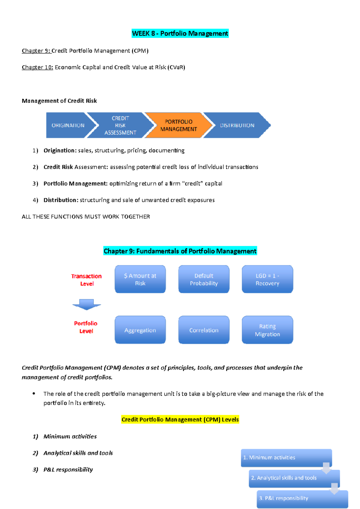 WEEK 8 - Portfolio Management - WEEK 8 - Portfolio Management Chapter 9 ...