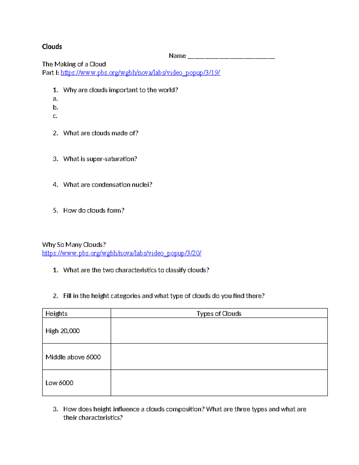 Ali Ahmad Sediqi - Copy of Cloud Webquest - Clouds Name ...