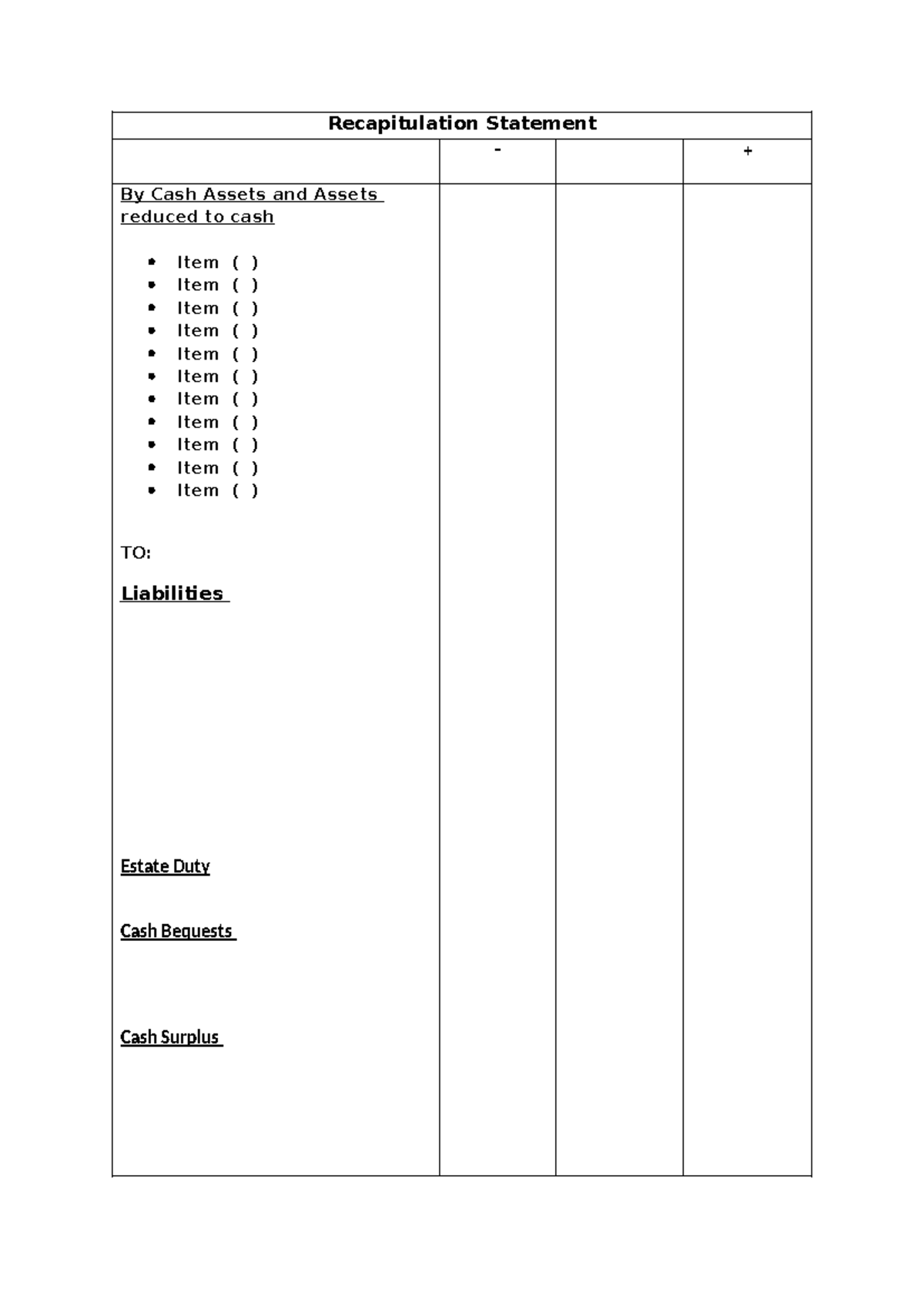 Recapitulation Statement - ADE4145 - Studocu