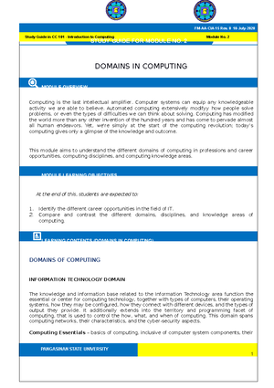CC-101-SG3 - for IT students - PANGASINAN STATE UNIVERSITY Study Guide ...