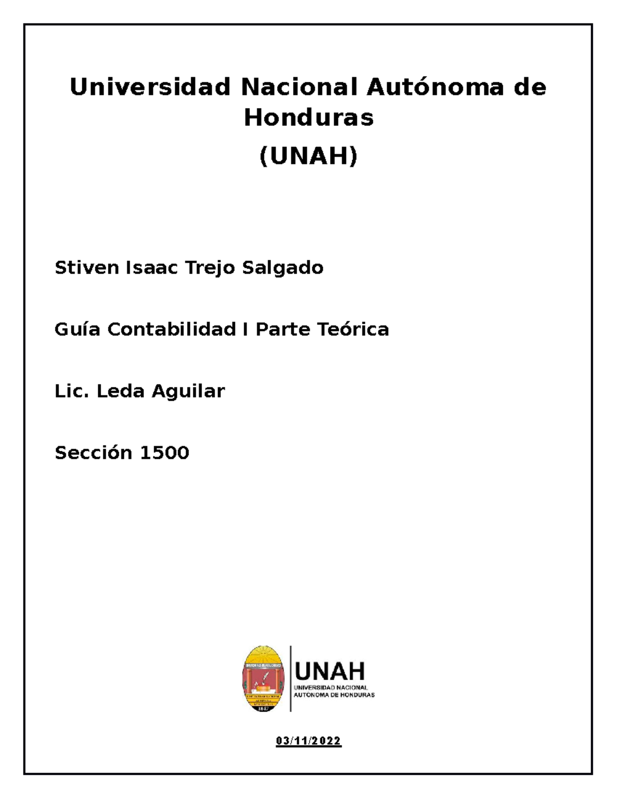 Guia contabilidad II parcial - Universidad Nacional Autónoma de Honduras (UNAH) Stiven Isaac ...