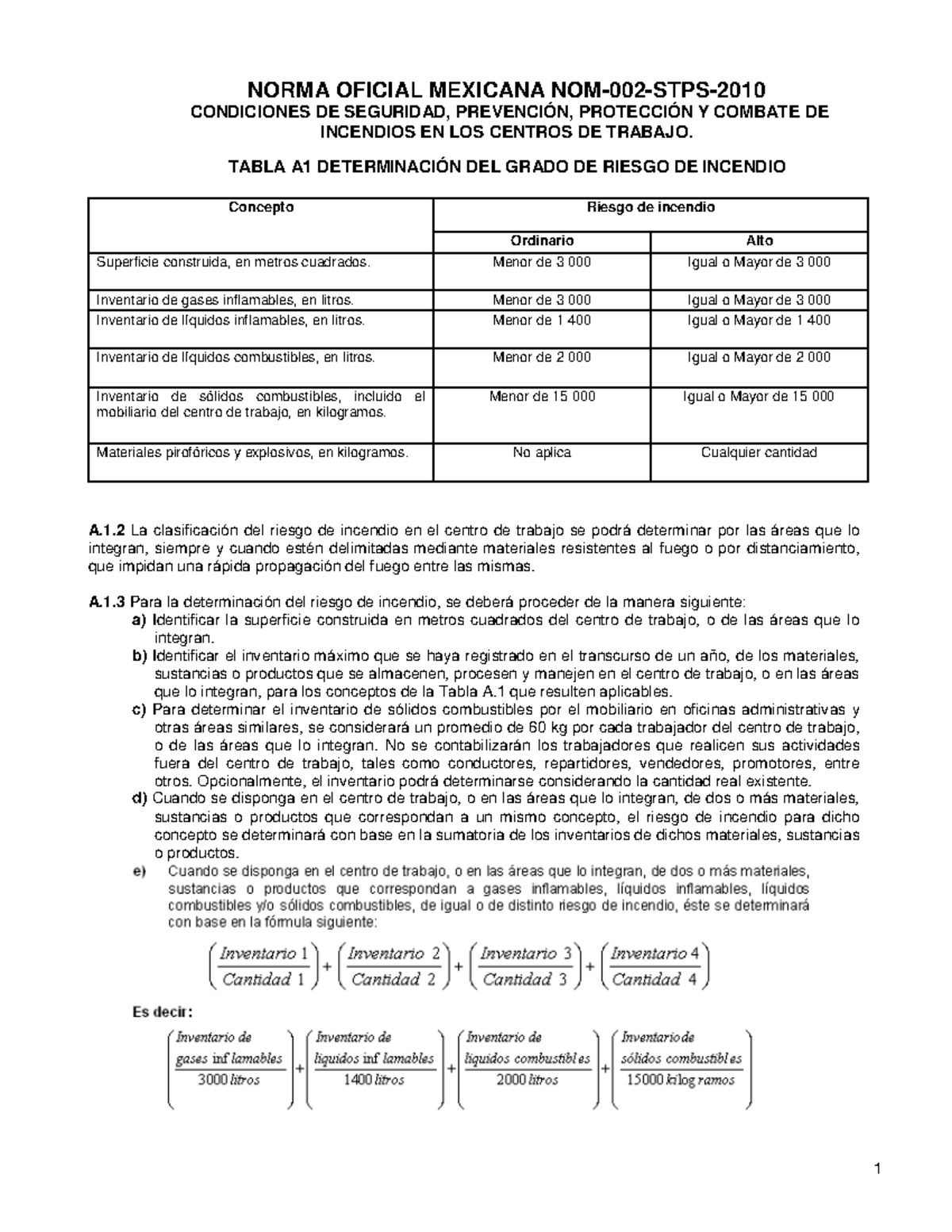 Norma Oficial Mexicana 002 2010 - 1 NORMA OFICIAL MEXICANA NOM-002-STPS ...