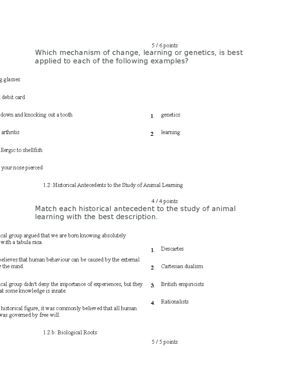 PS261 - Quiz 1 Questions and Answers - 5 / 6 points Which mechanism of ...