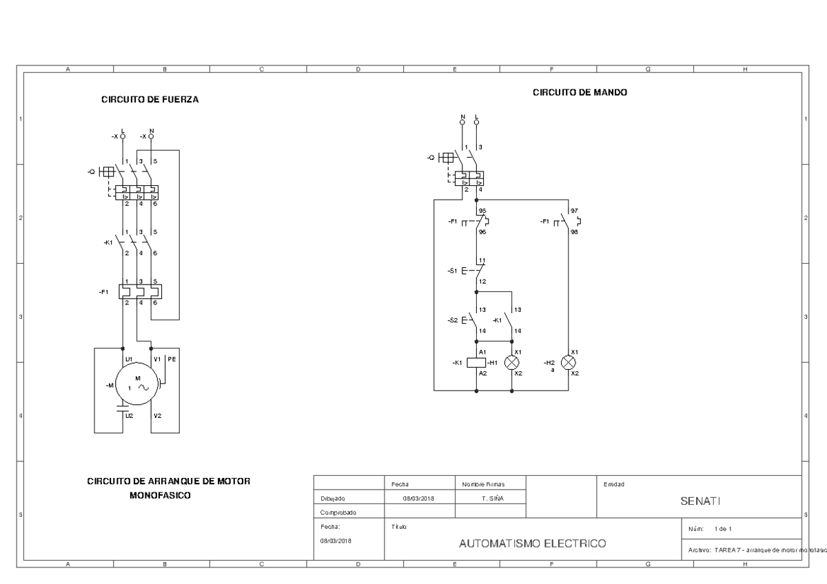 Tarea 7 - arranque de motor monofasico - A A B B C C D D E E F F G G H ...